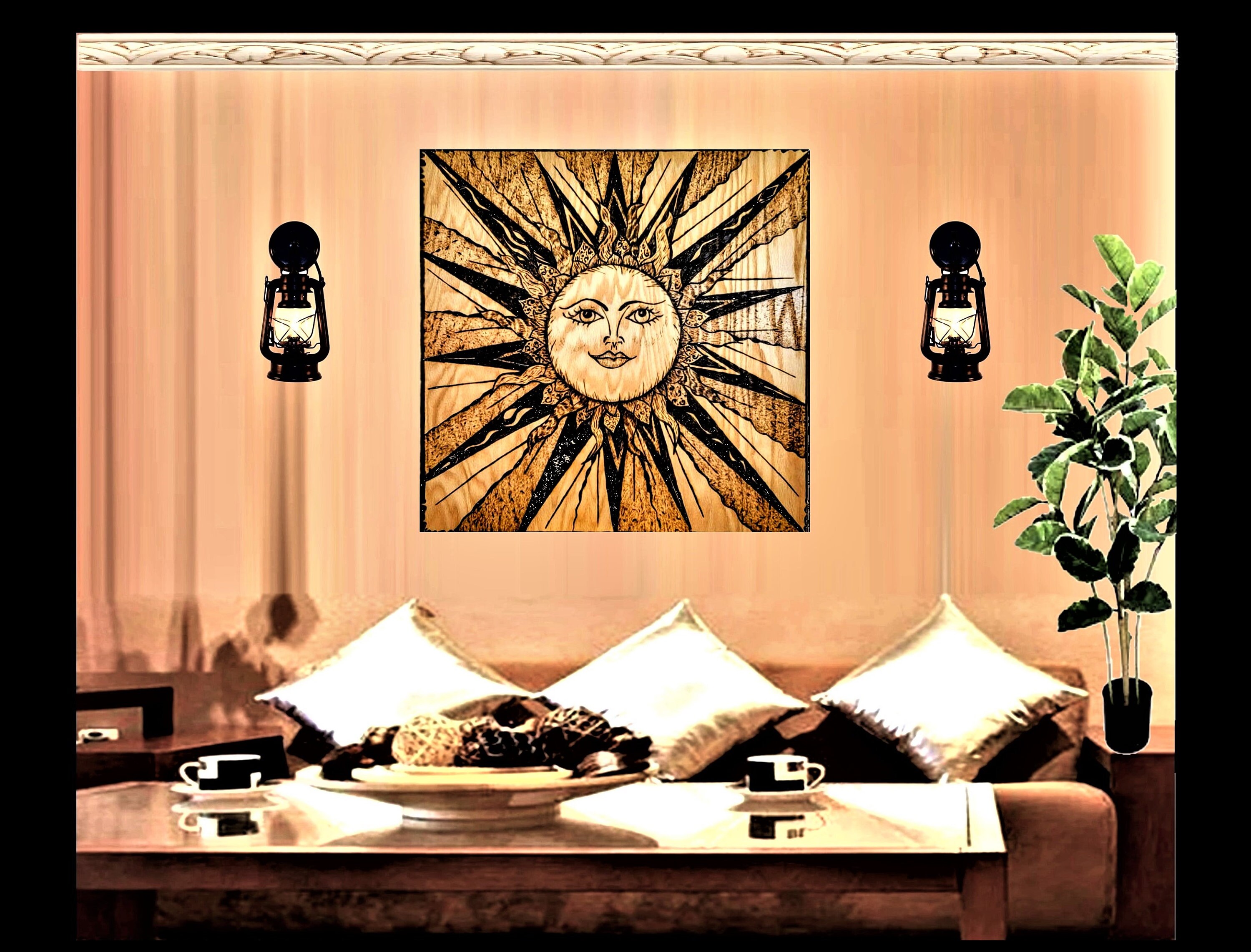 Sun Art Sun Original Art Art Large Wall Art Wall Decor - Etsy