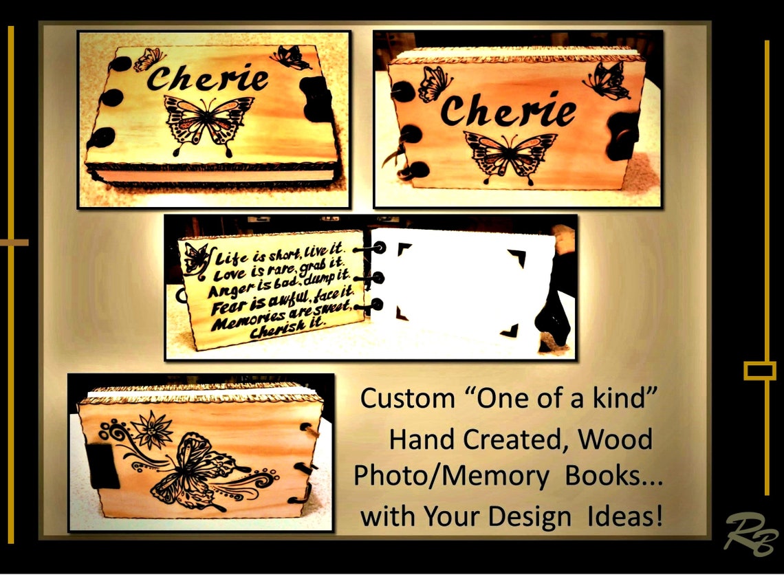 Memory Book Journal Photo Album Wood Book Fifth - Etsy