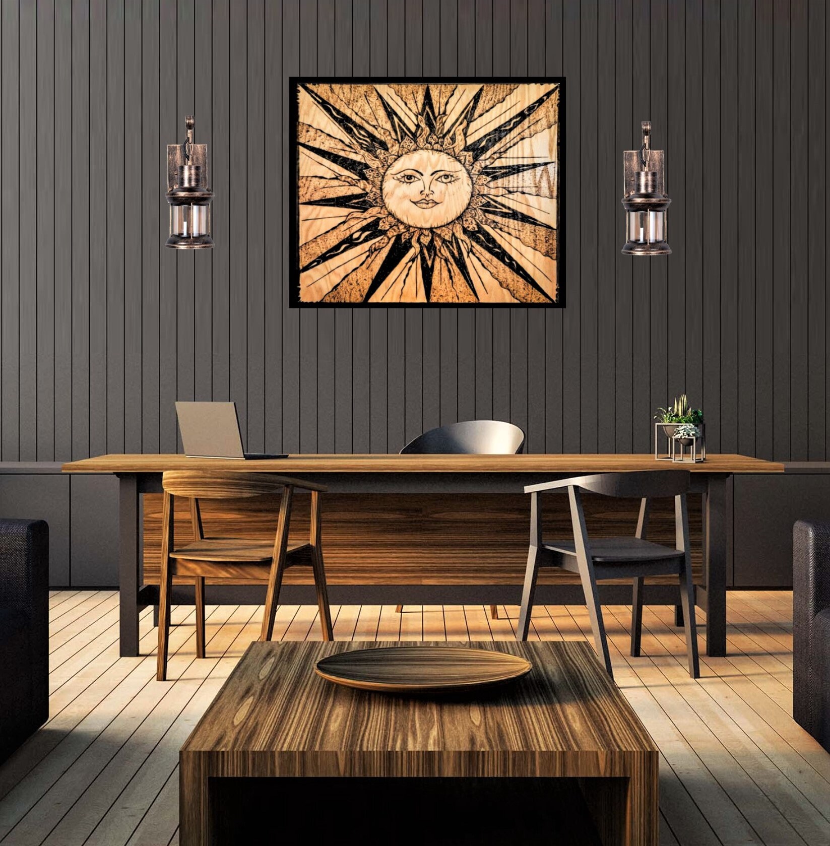 Sun Art Sun Zen Art Original Art Large Wall Art Wall - Etsy