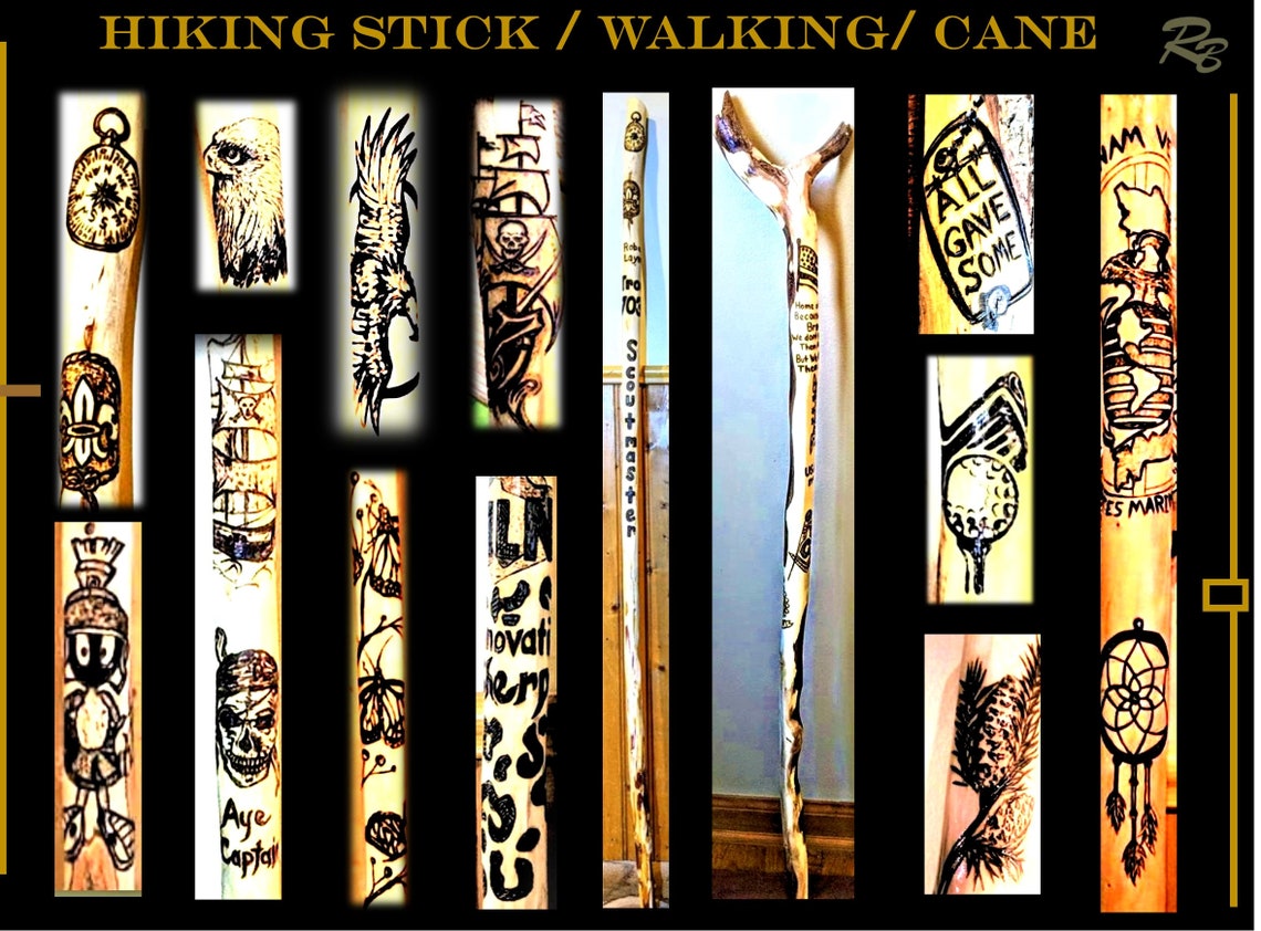 Custom Hiking Stick Custom Hiking Sticks Walking Stick - Etsy