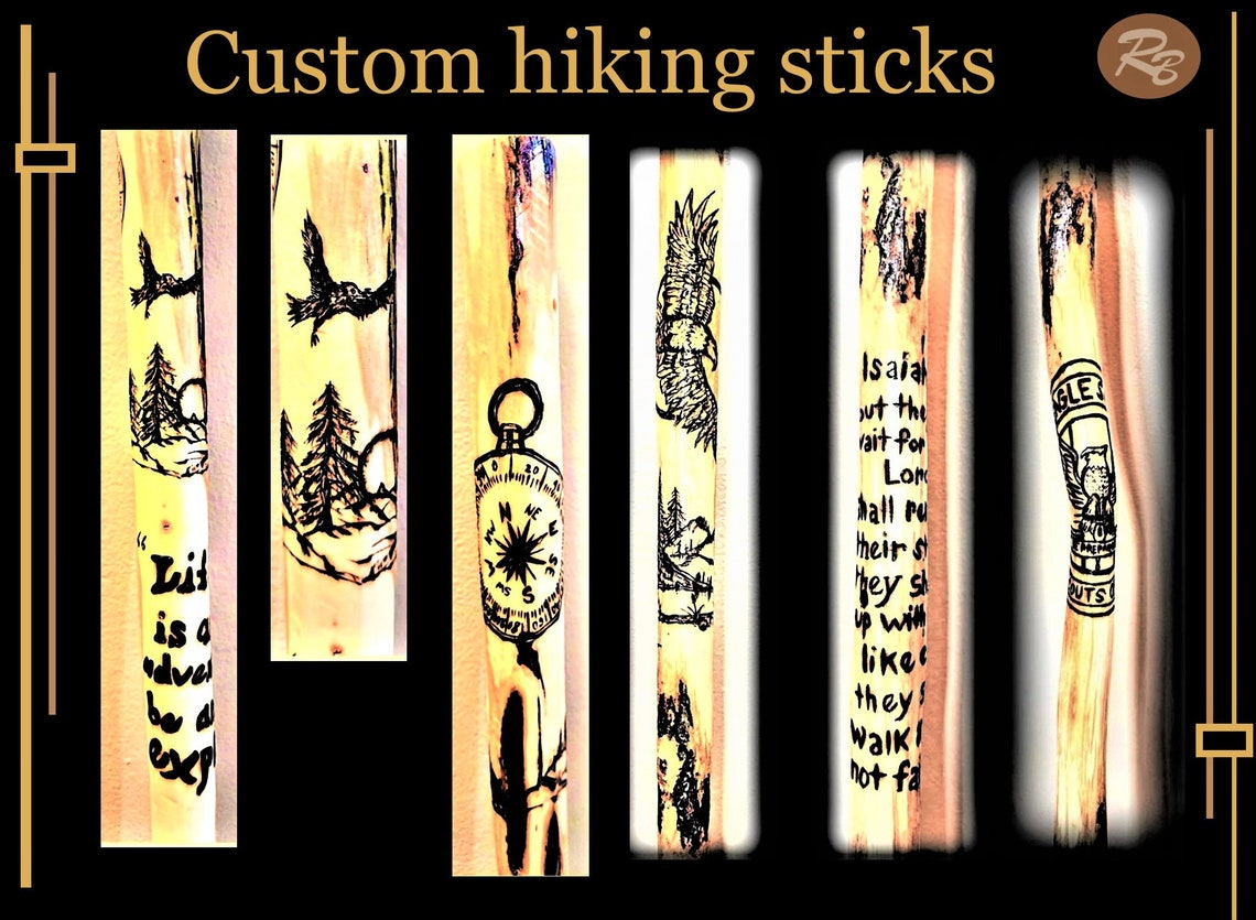 Custom Hiking Stick Custom Hiking Sticks Walking Stick - Etsy