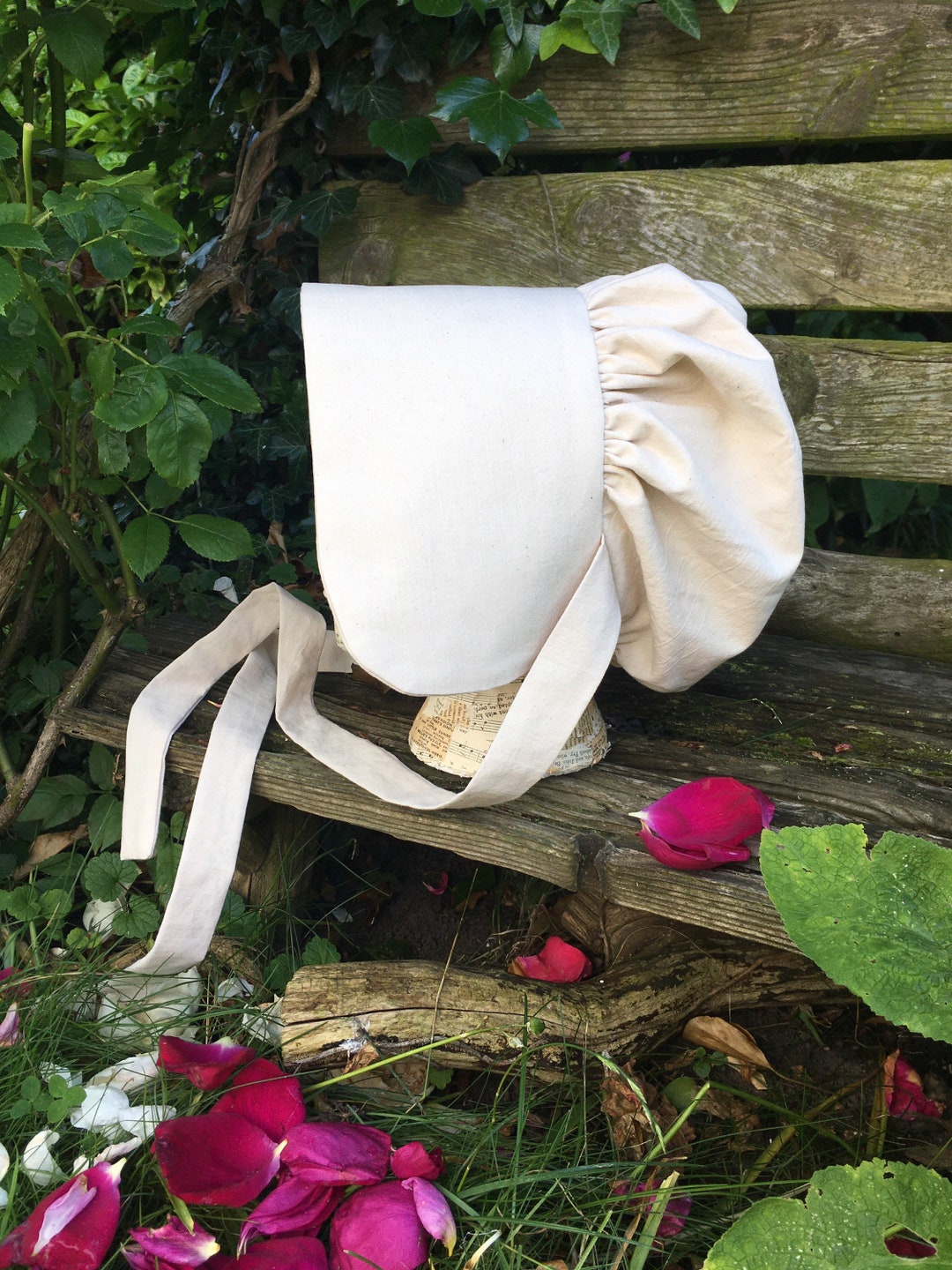 Old Style Calico Bonnet. Adults Size. Victorian/vintage Stage Costume ...