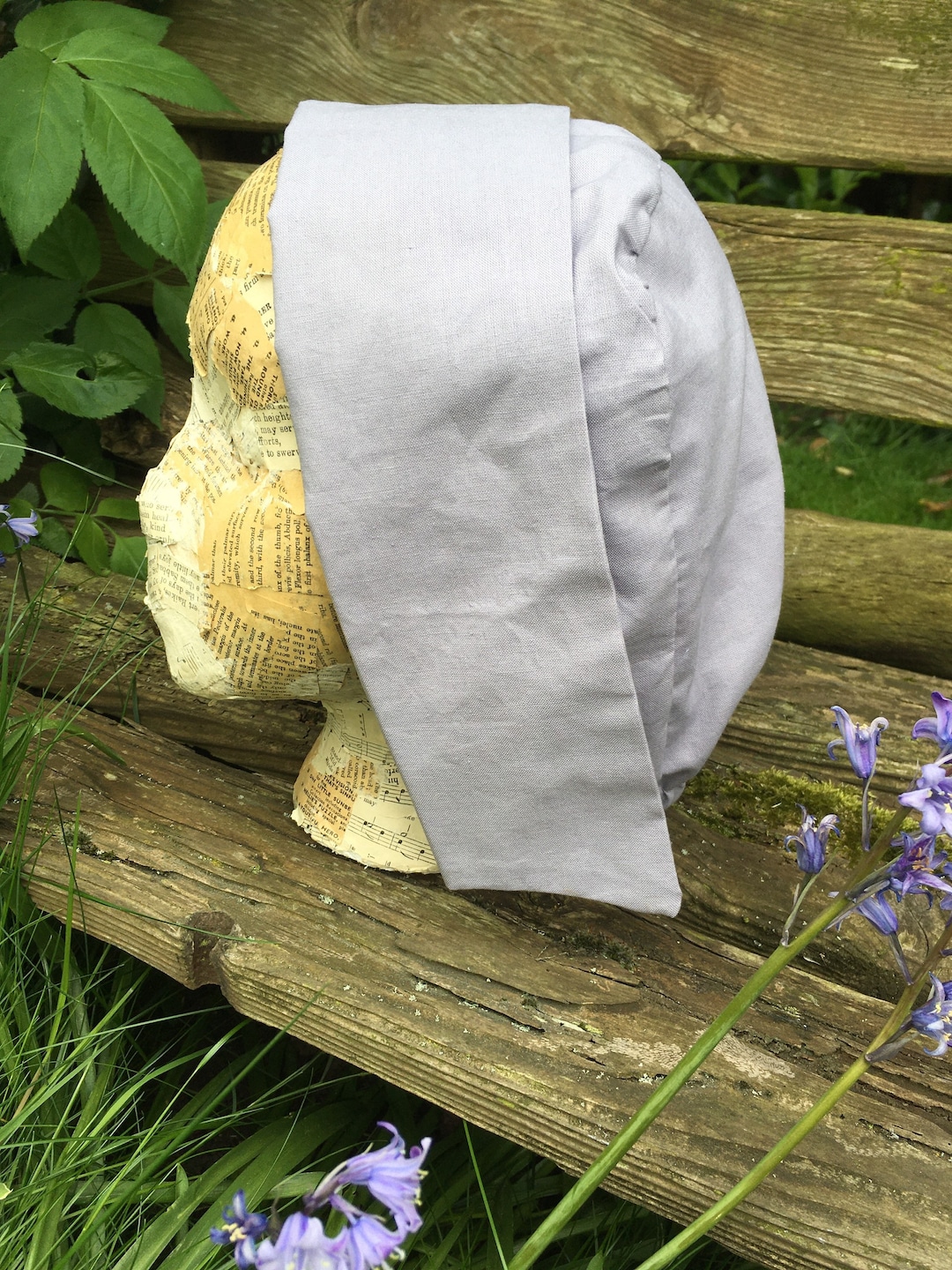 Coif Style Bonnet, Light Grey Cotton. Adults Multi-sized, Les Mis ...