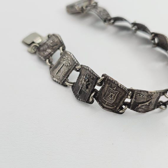 Vintage 12 Ancient Tribes of Israel Silver Panel Brac… - Gem
