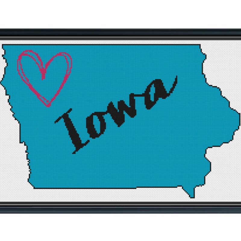 Iowa Cross Stitch - Etsy