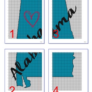 Alabama State Cross Stitch Pattern - Etsy