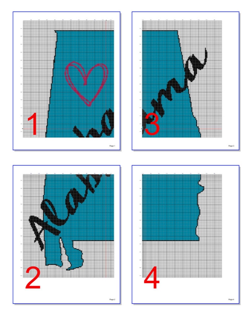 Alabama State Cross Stitch Pattern - Etsy