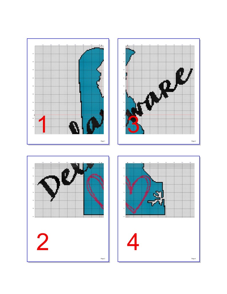 Delaware State Cross Stitch Pattern - Etsy