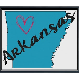 Arkansas State Cross Stitch Pattern - Etsy