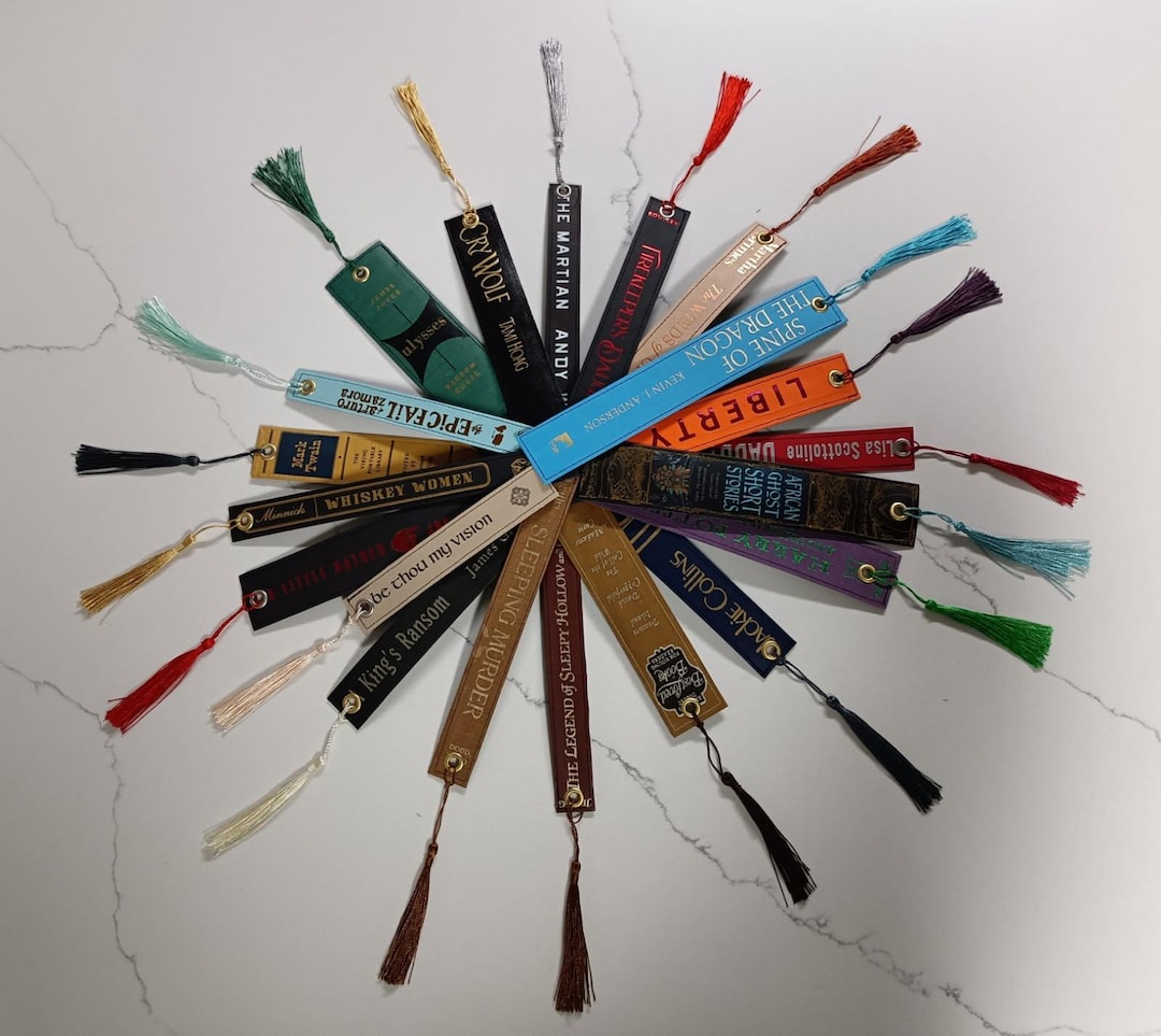 Reclaimed Book Spine Bookmarks - Etsy