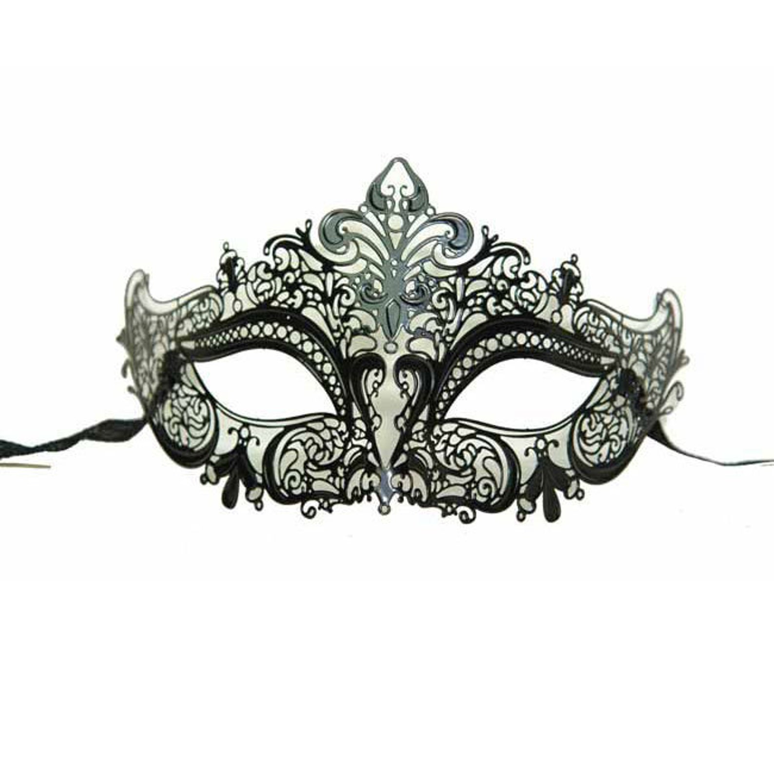 Masquerade Masks Crown Design Venetian Laser Cut Mask With | Etsy