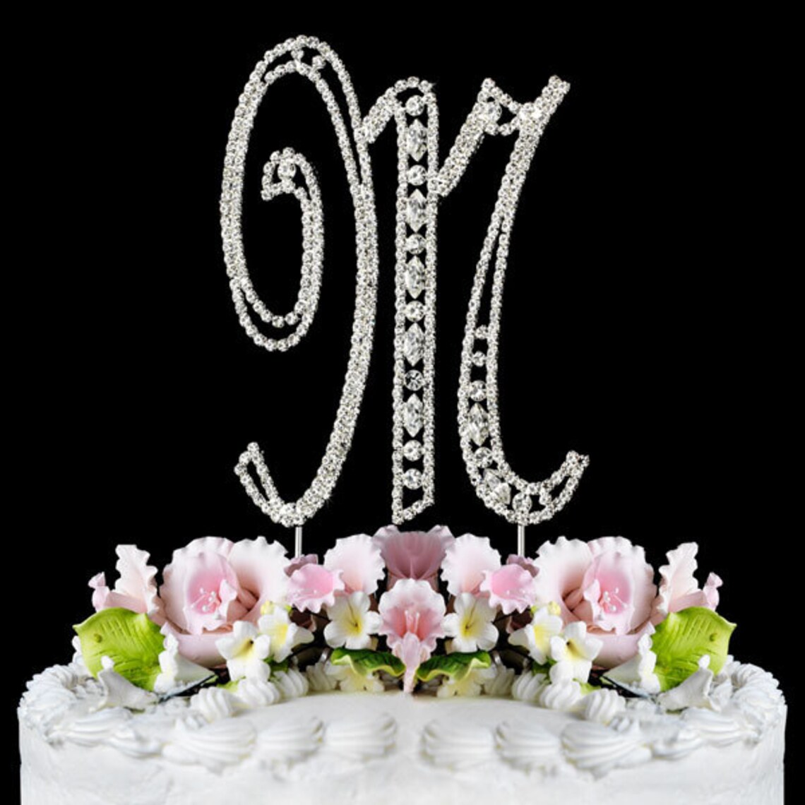 Crystal Cake Toppers Vintage Style Sparkling Crystal Silver - Etsy