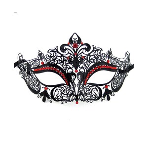 Masquerade Masks Crown Design Venetian Laser Cut Mask With Sparkling ...