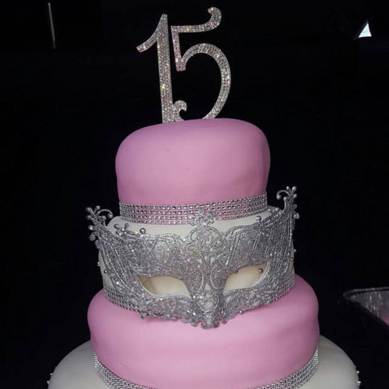 Large Real Rhinestone Number 15 Quinceanera Anniversary Cake - Etsy