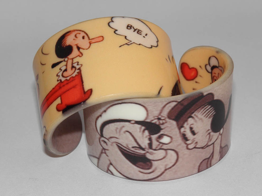 Popeye the Sailor Man Comic Classic Cartoon Bracelet Cuff Bangle - Etsy