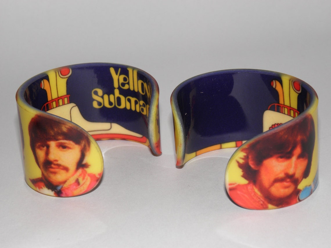 Acrylic Bangle / Bracelet the Beatles Yellow Submarine Wristband / Cuff ...