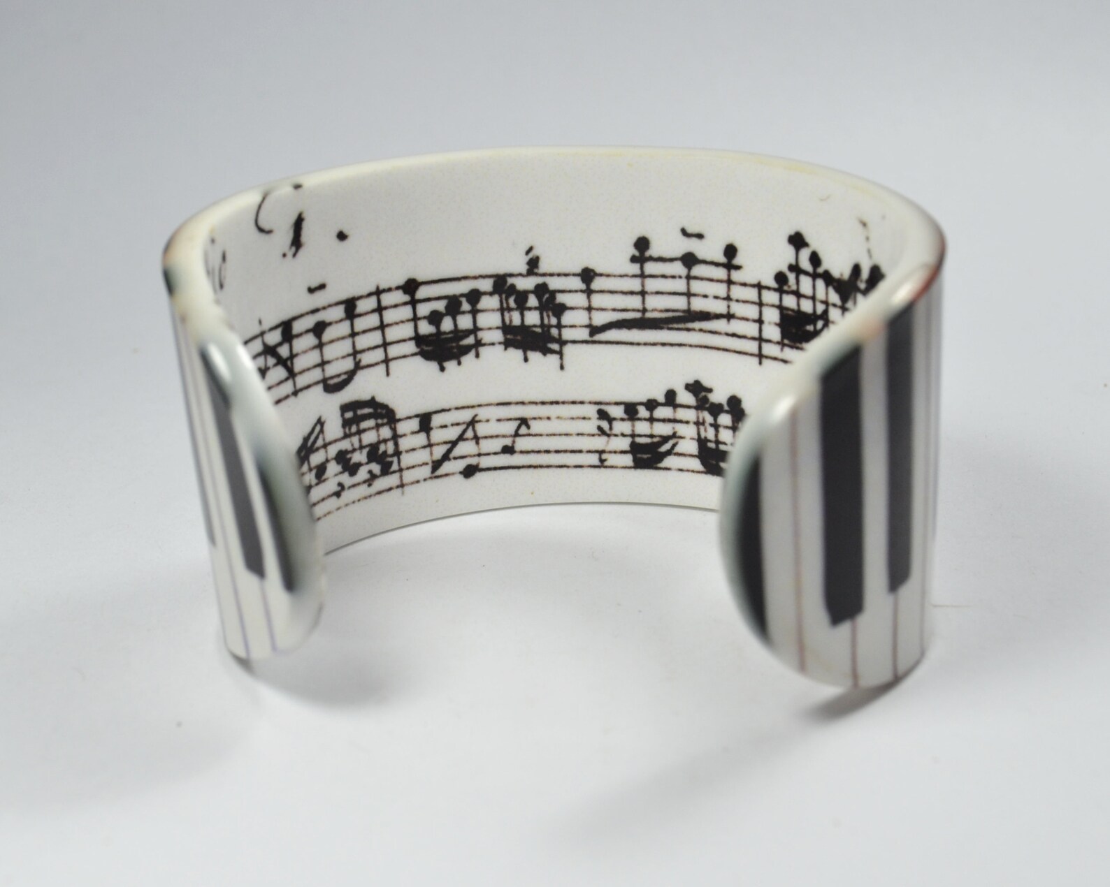 Music Jewelry - Piano - Music Bracelet - Black & White - Cuff - Bangle ...