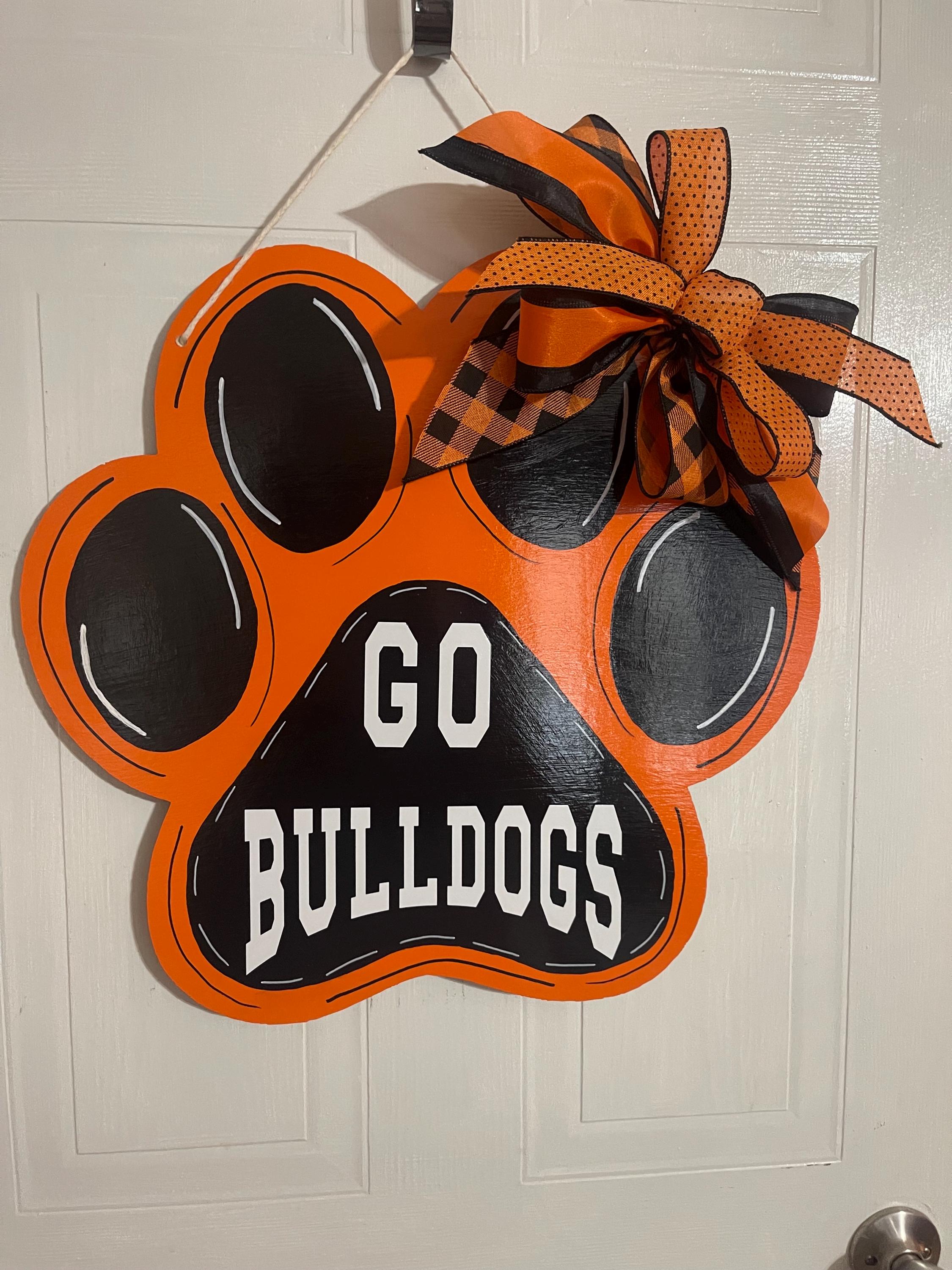 Go Team Sports Team Sign Front Door Wreath Welcome Front Door Hanger ...