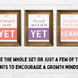 Motivational Educational Prints / Growth Mindset Printable / Power of ...