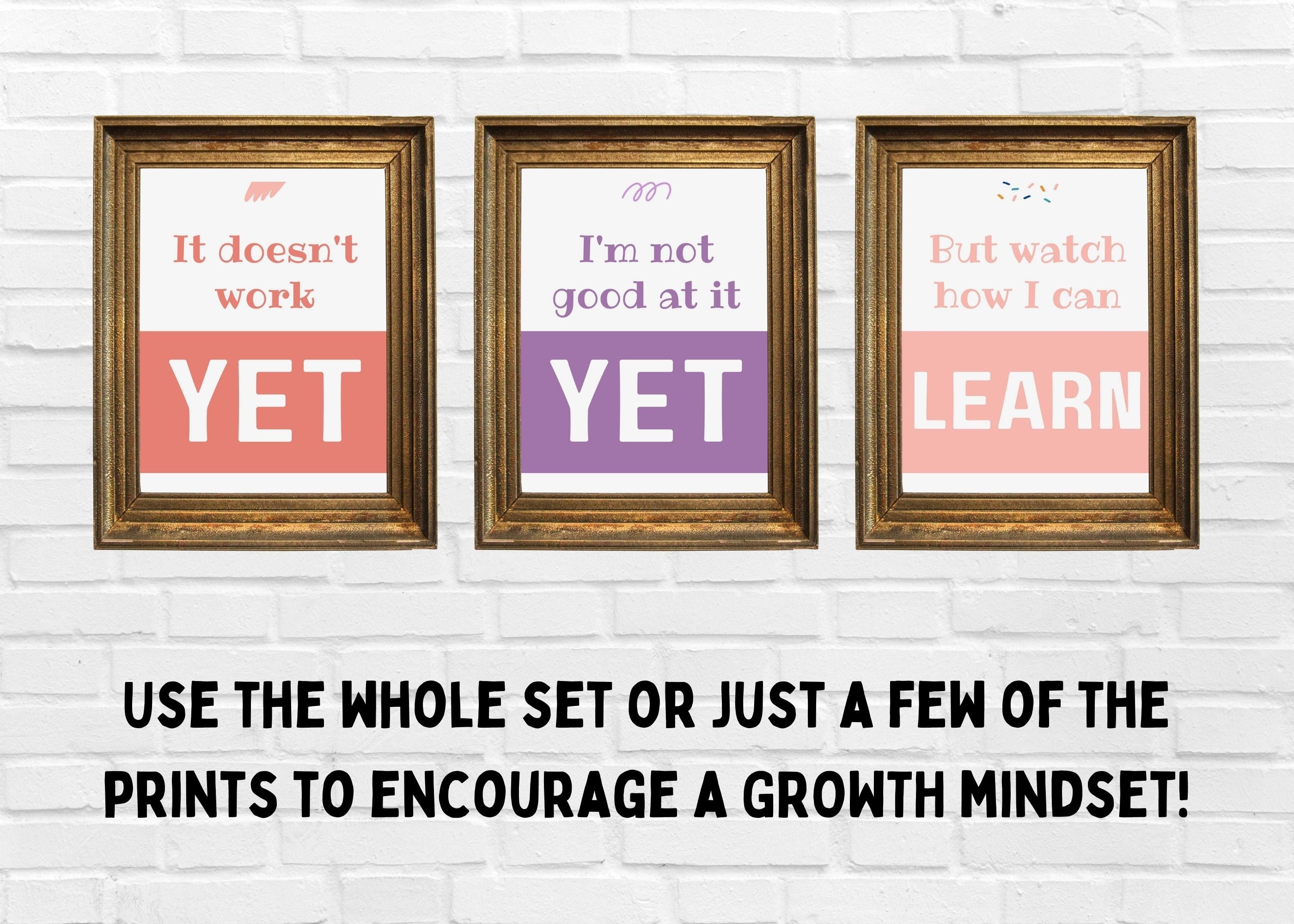 Motivational Educational Prints / Growth Mindset Printable / Power of ...