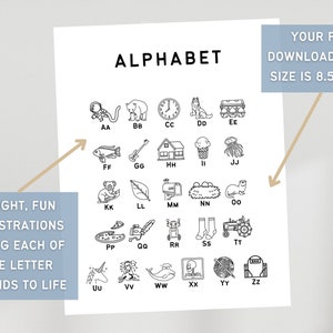 Alphabet Poster / Letters Educational Prints / ABC Printable ...