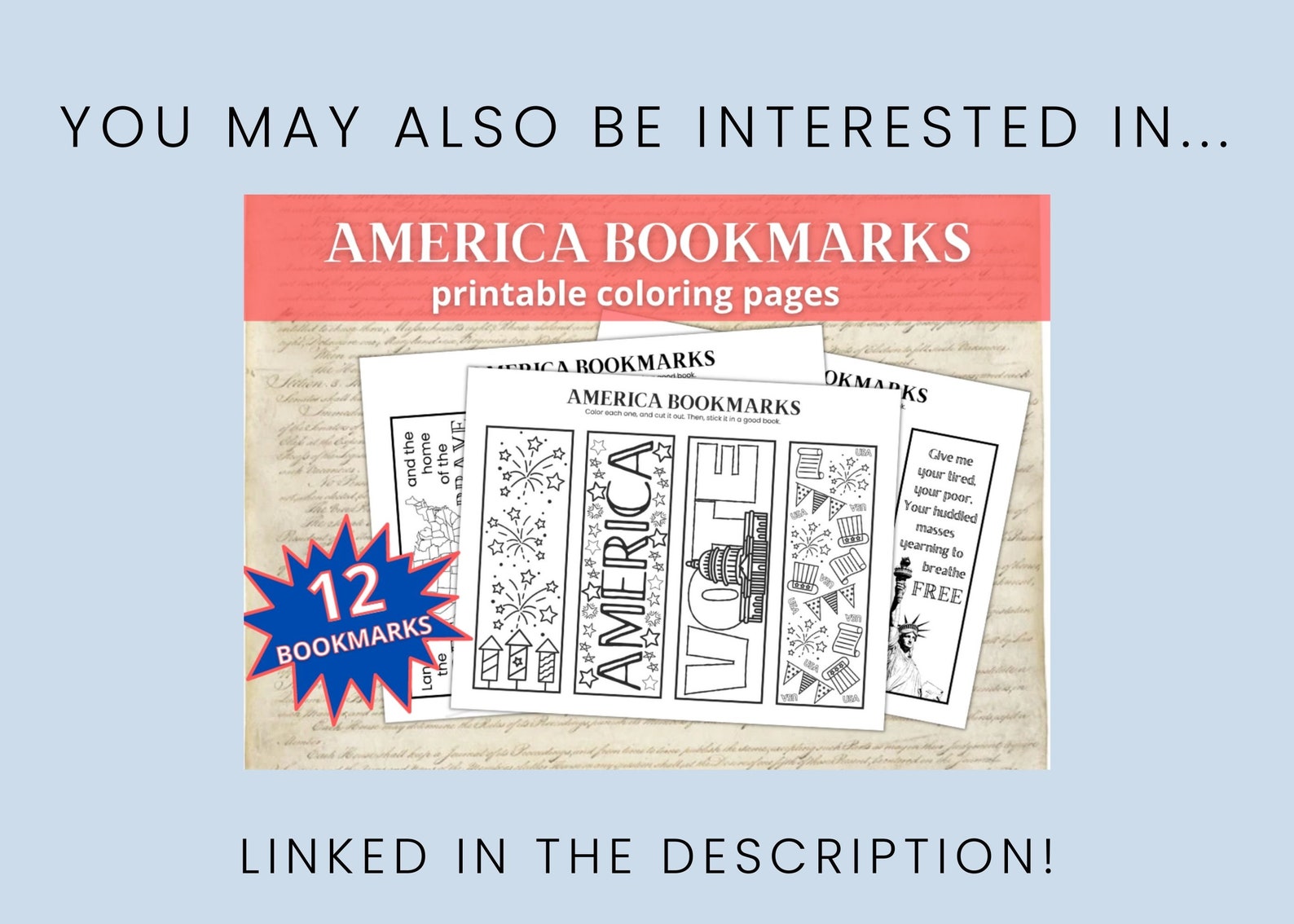50 States Printable Bookmarks / 4th of July Coloring Pages ...