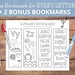 Alphabet Printable Bookmarks Letter Coloring Pages Alphabet Literacy ...