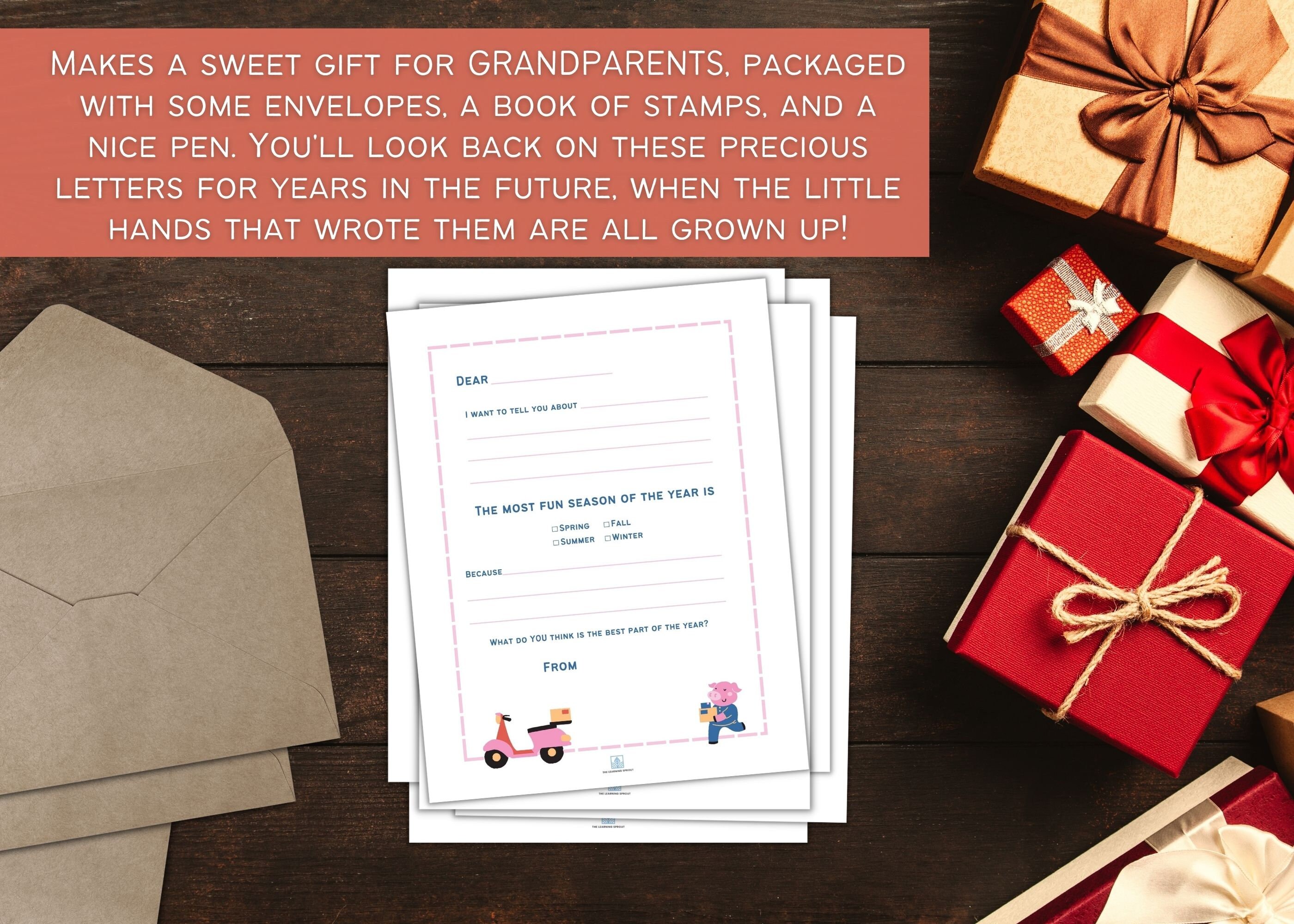Pen Pal Kit / Letter Writing Set for Grandparent Gifts / Long Distance ...