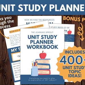 Unit Study Planner Workbook / Academic Planner / Printable - Etsy