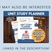 Unit Study Planner Printable / Academic Planner / Homeschool Lesson ...
