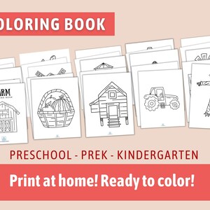 On the Farm Printable Bundle, Fall Coloring Pages, Autumn Preschool ...