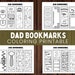 Dad Printable Bookmarks / Fathers Day Coloring Pages / Papa Bookmark ...
