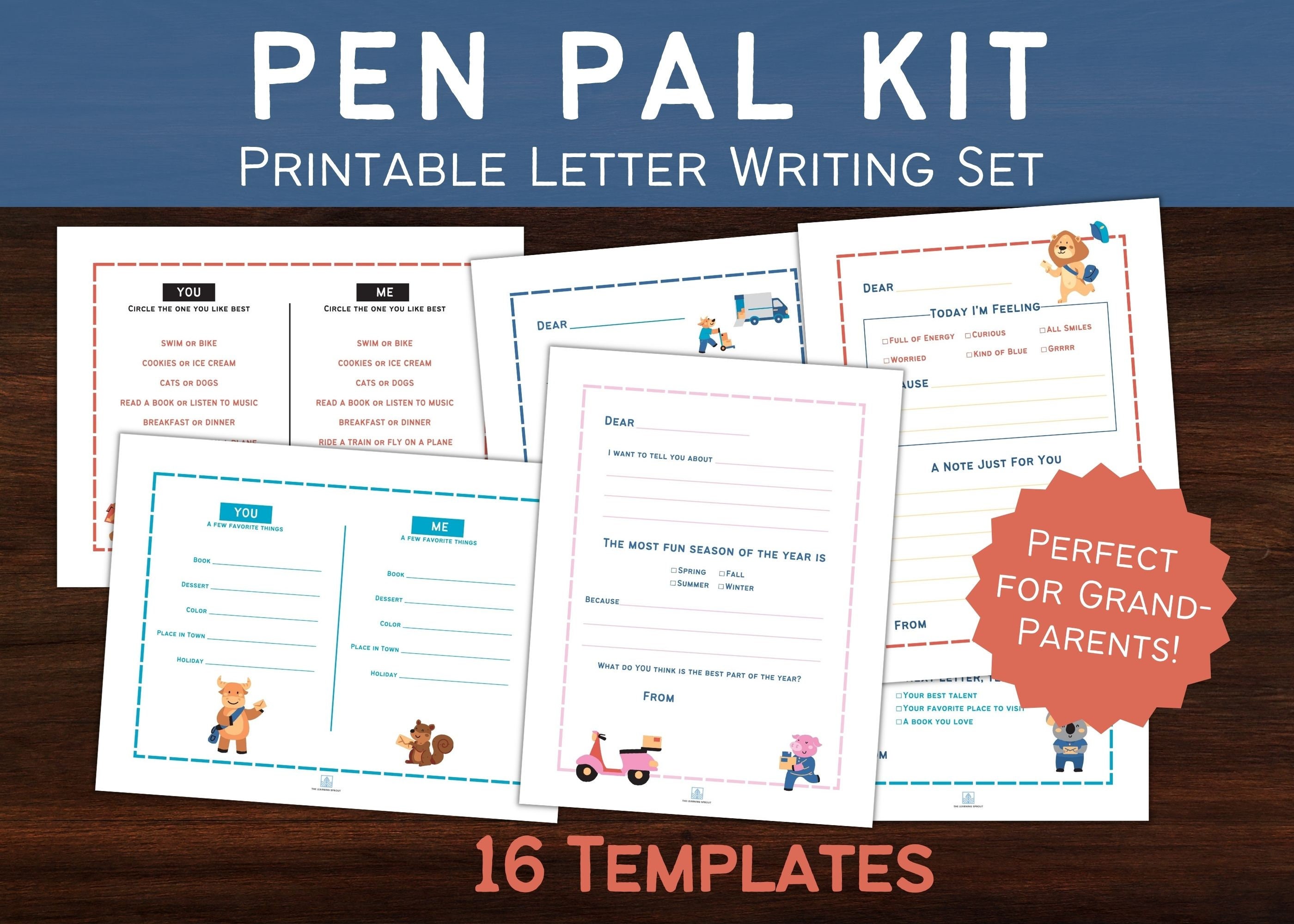 Pen Pal Kit / Letter Writing Set for Grandparent Gifts / Long Distance ...