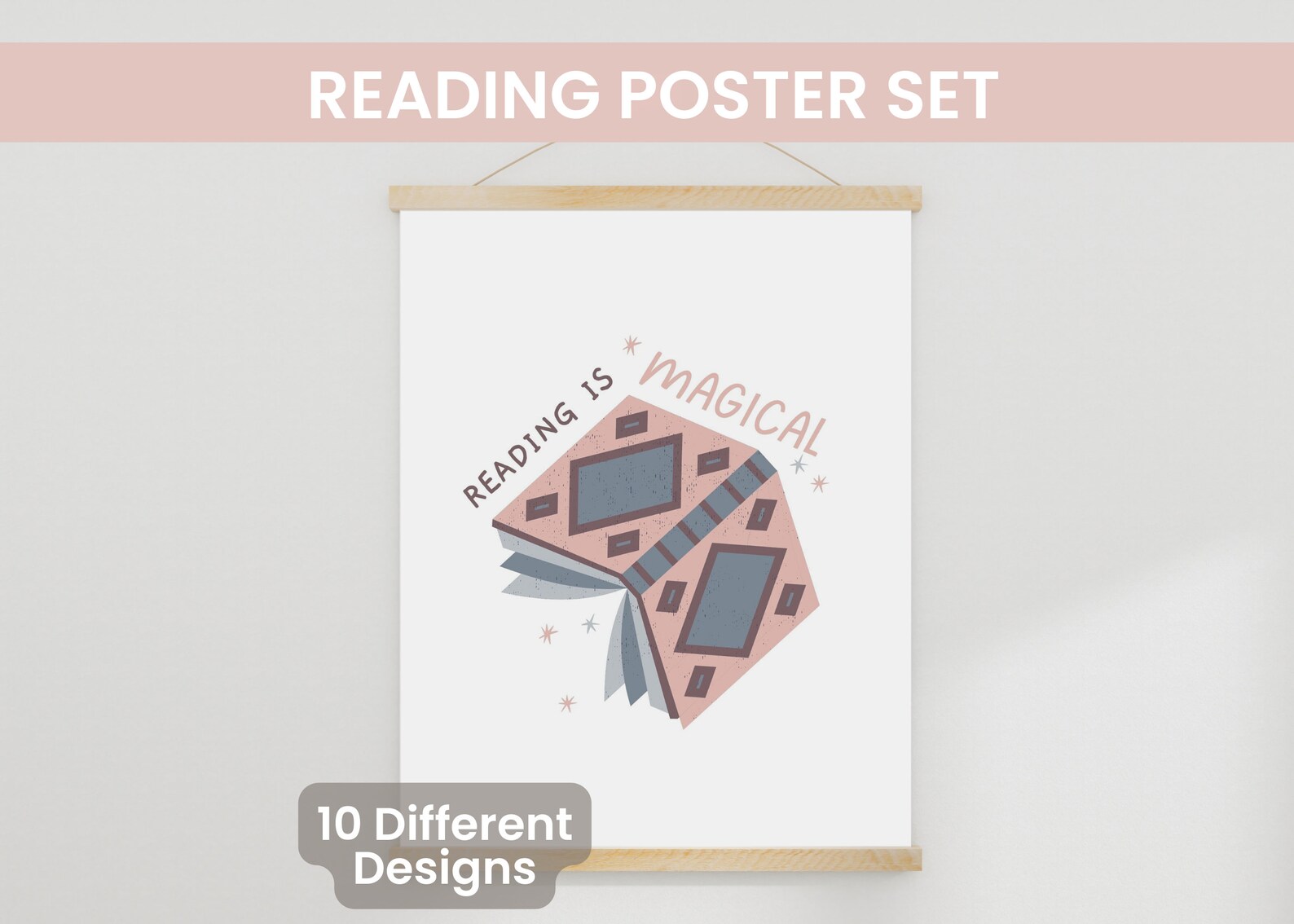 Reading Educational Prints / Bookworm Classroom Poster / Library Poster ...