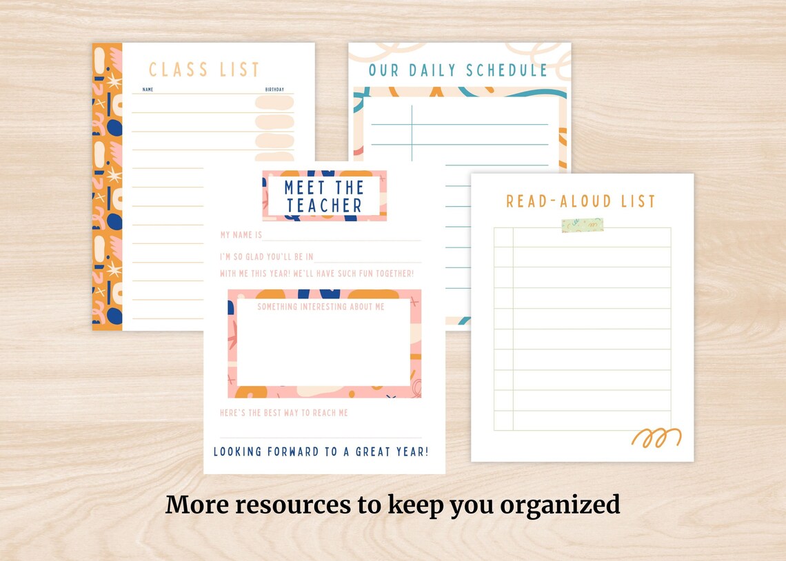 Preschool Teacher Planner / Pre K Academic Planner / Printable ...