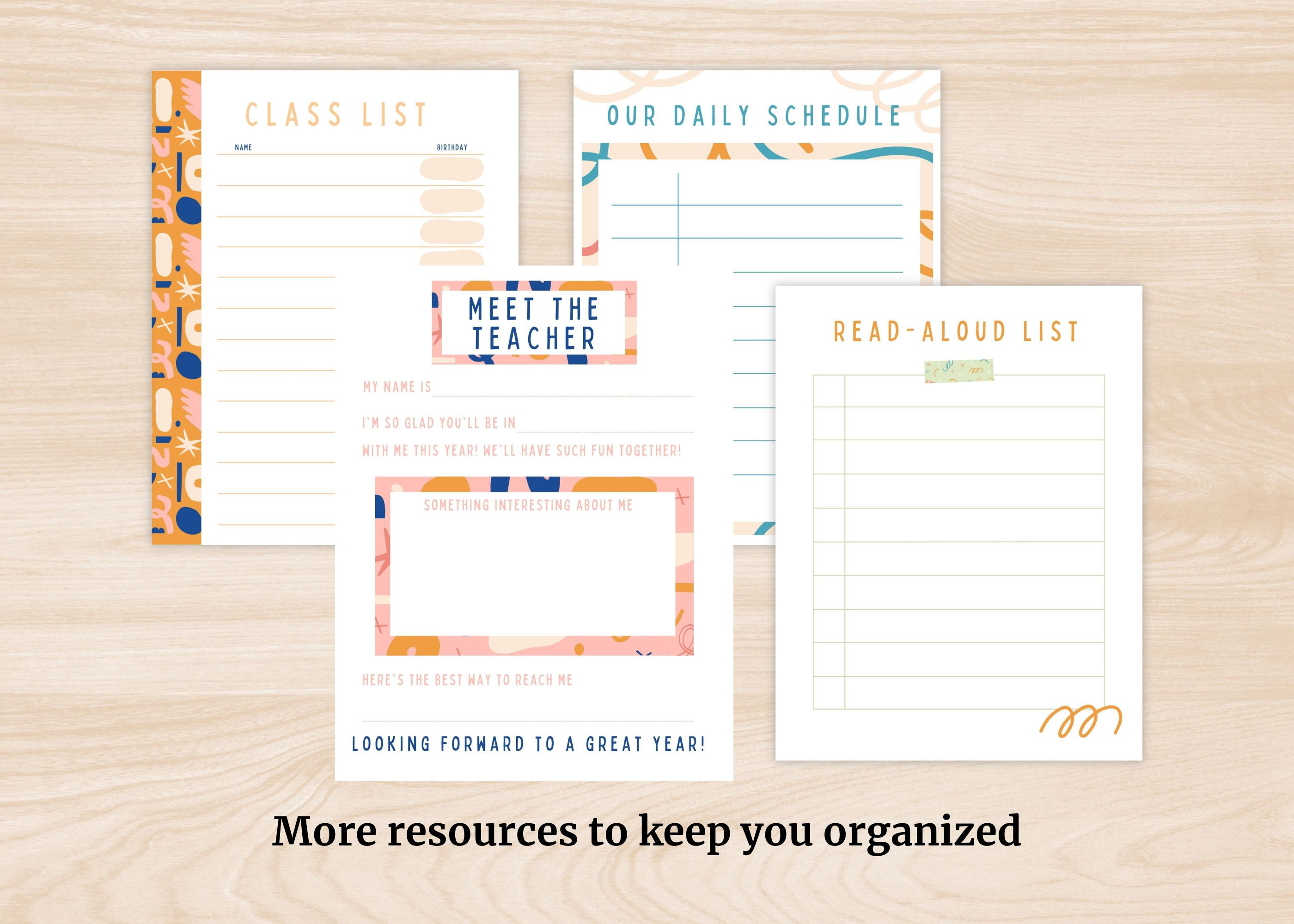 Preschool Teacher Planner / Pre K Academic Planner / Printable ...
