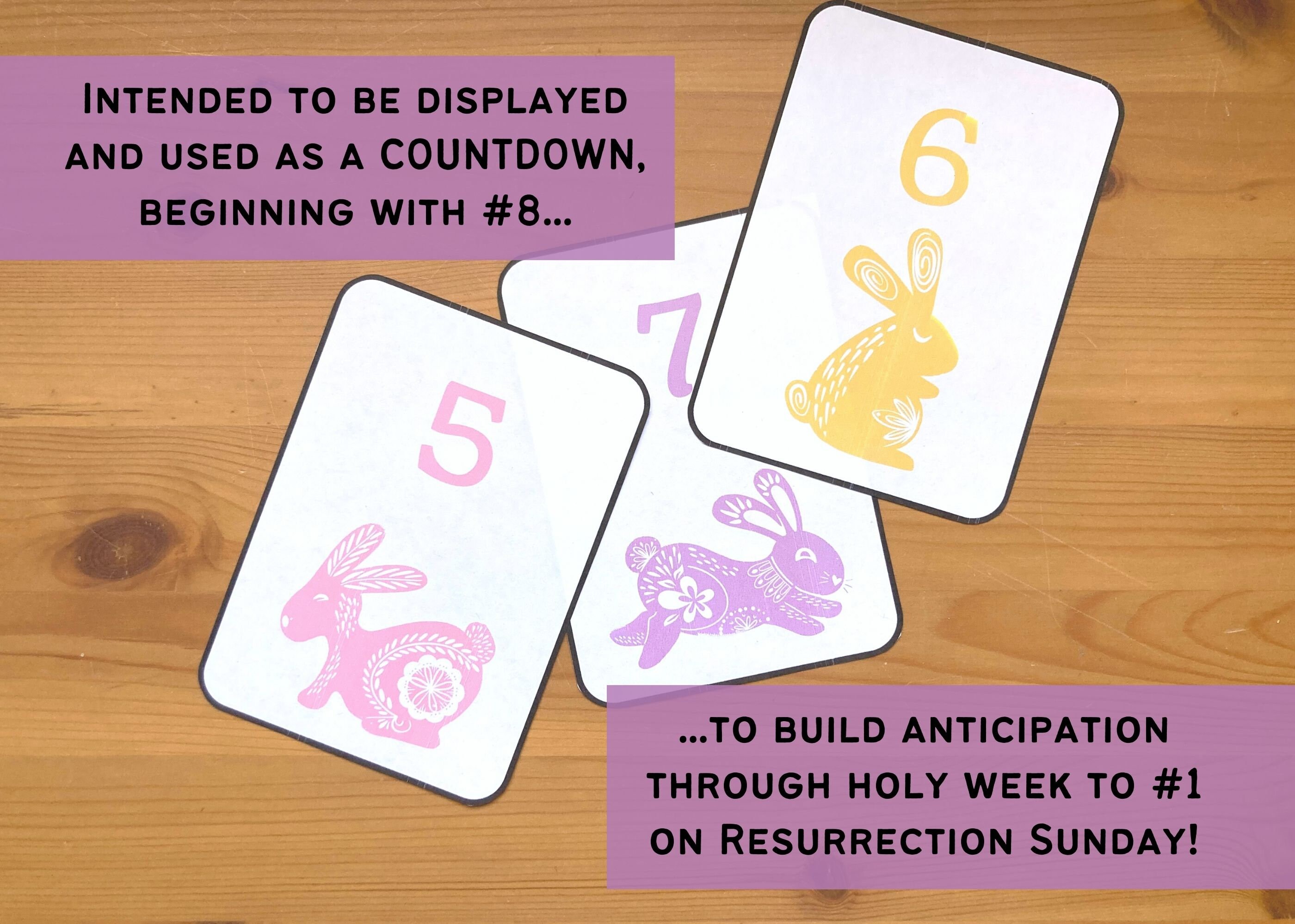 Easter Gospel Countdown Cards / Printable Scripture Cards / Holy Week ...