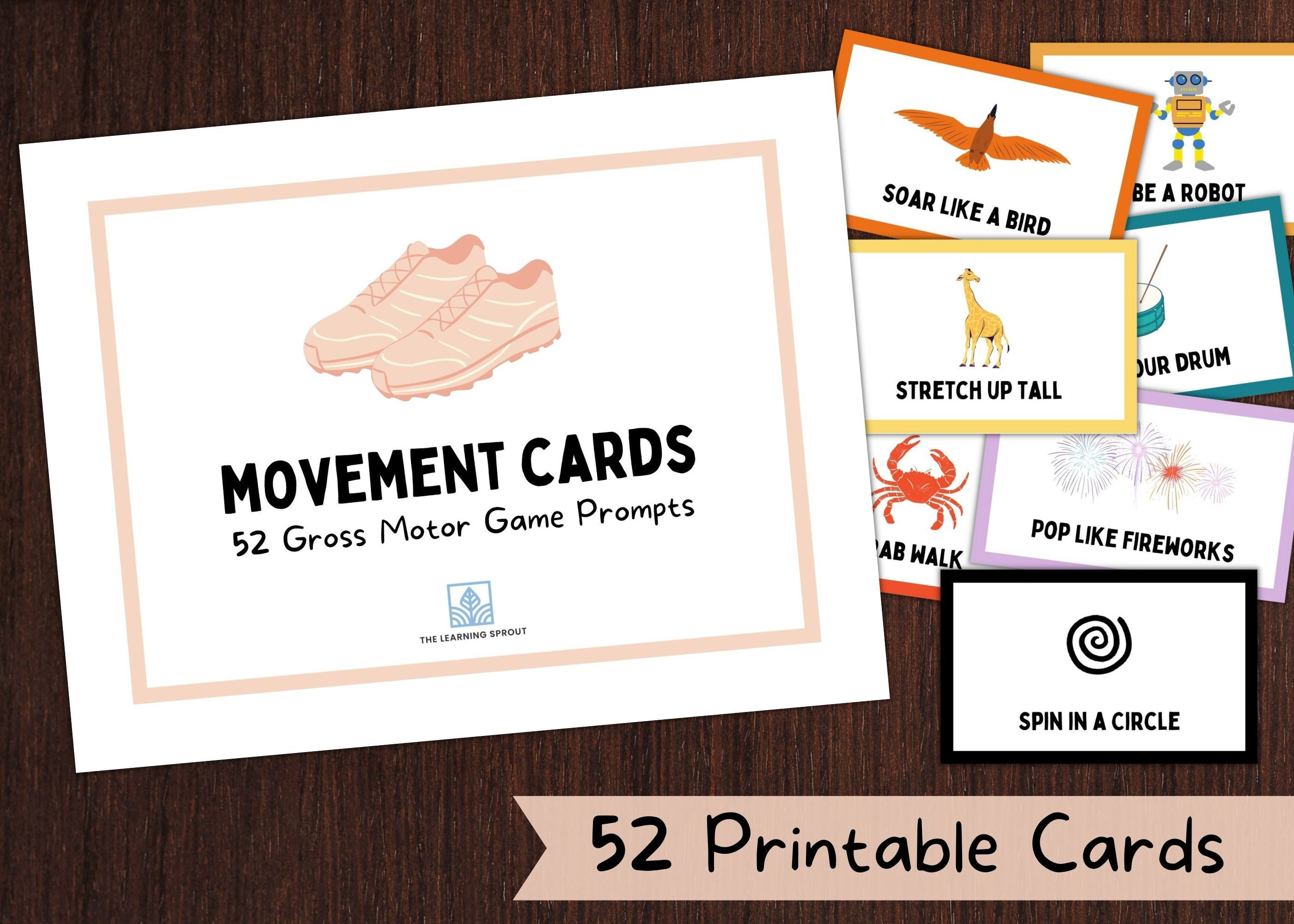 Printable Movement Cards / Gross Motor Activity / Preschool Flash Cards ...