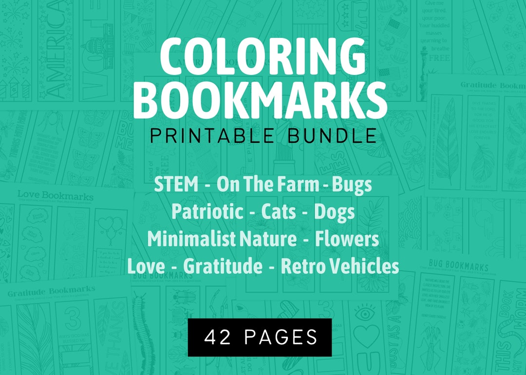 Printable Coloring Bookmarks Bundle / STEM Coloring Pages / Homeschool ...