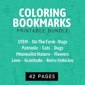 Printable Coloring Bookmarks Bundle / STEM Coloring Pages / Homeschool ...