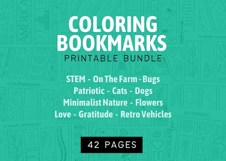 Printable Coloring Bookmarks Bundle / STEM Coloring Pages / Homeschool ...