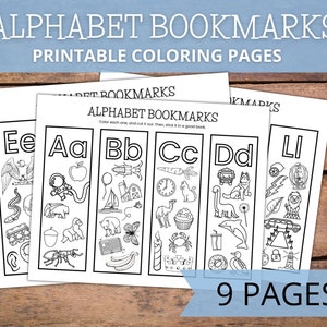 Alphabet Printable Bookmarks Letter Coloring Pages Alphabet Literacy ...