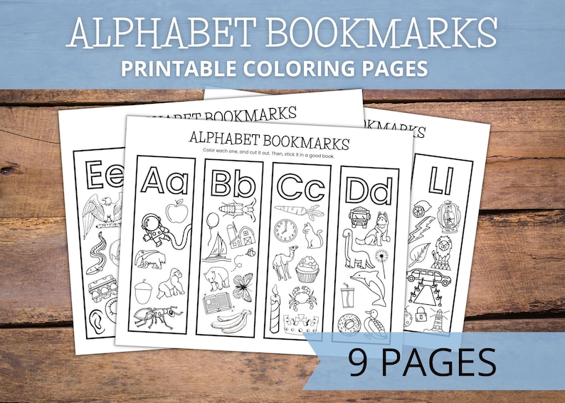 Alphabet Printable Bookmarks Letter Coloring Pages Alphabet Literacy ...
