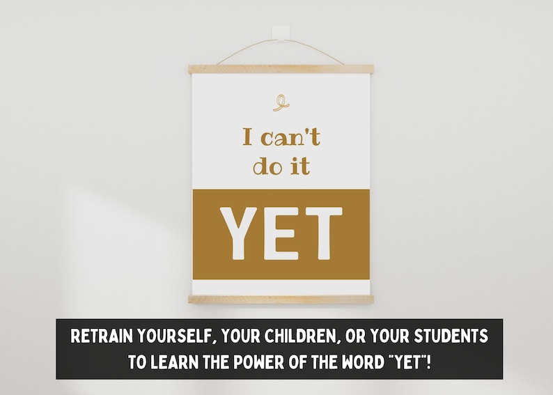 Motivational Educational Prints / Growth Mindset Printable / Power of ...