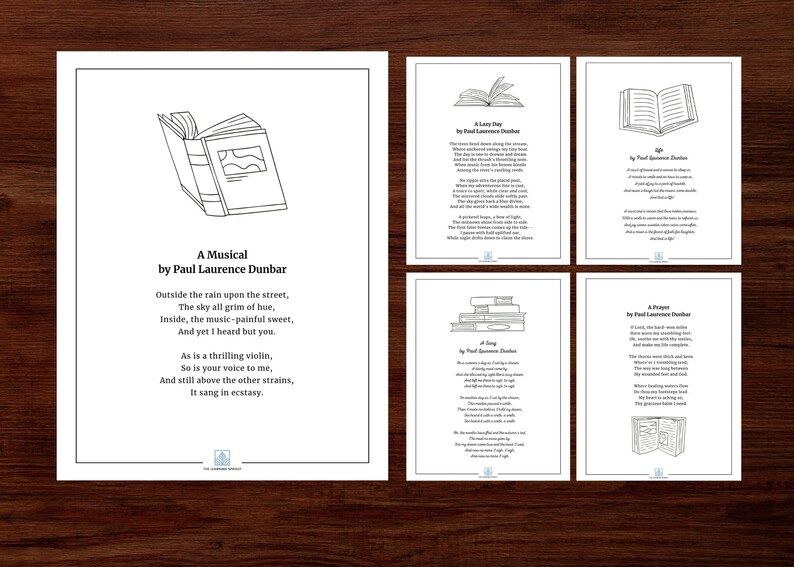 Paul Laurence Dunbar Poetry Copywork / Poem Handwriting / Penmanship ...