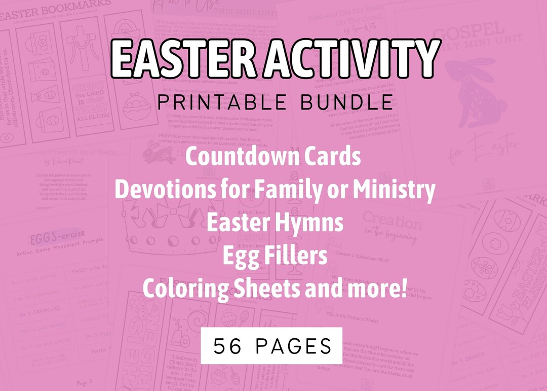 Easter Activity Printable Bundle, Gospel Coloring Pages, Christian ...