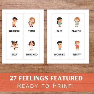 Feelings Flashcards / Printable Emotions Flash Cards - Etsy