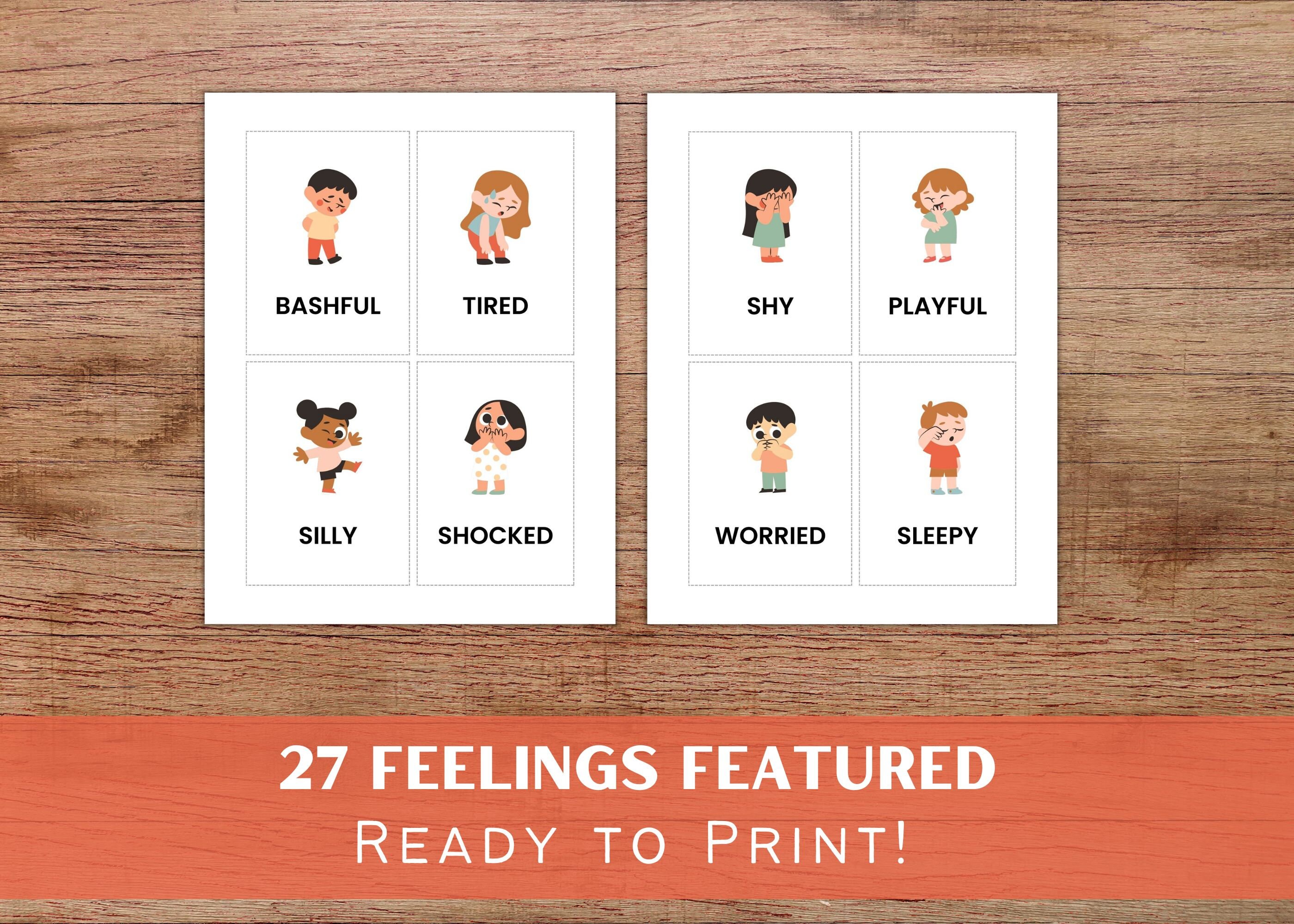 Feelings Flashcards / Printable Emotions Flash Cards - Etsy