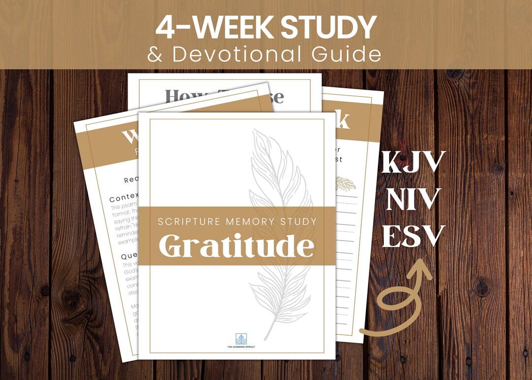 Gratitude Memory Verse Pack for Fall / Thanksgiving Printable Bible ...