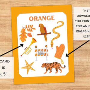 Color Printable Flashcards / Preschool Educational Game - Etsy